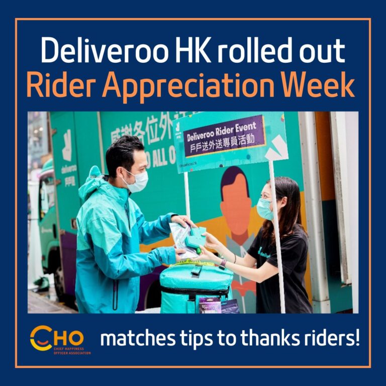 【Deliveroo HK rolled out Rider Appreciation Week】 - Chief Happiness ...