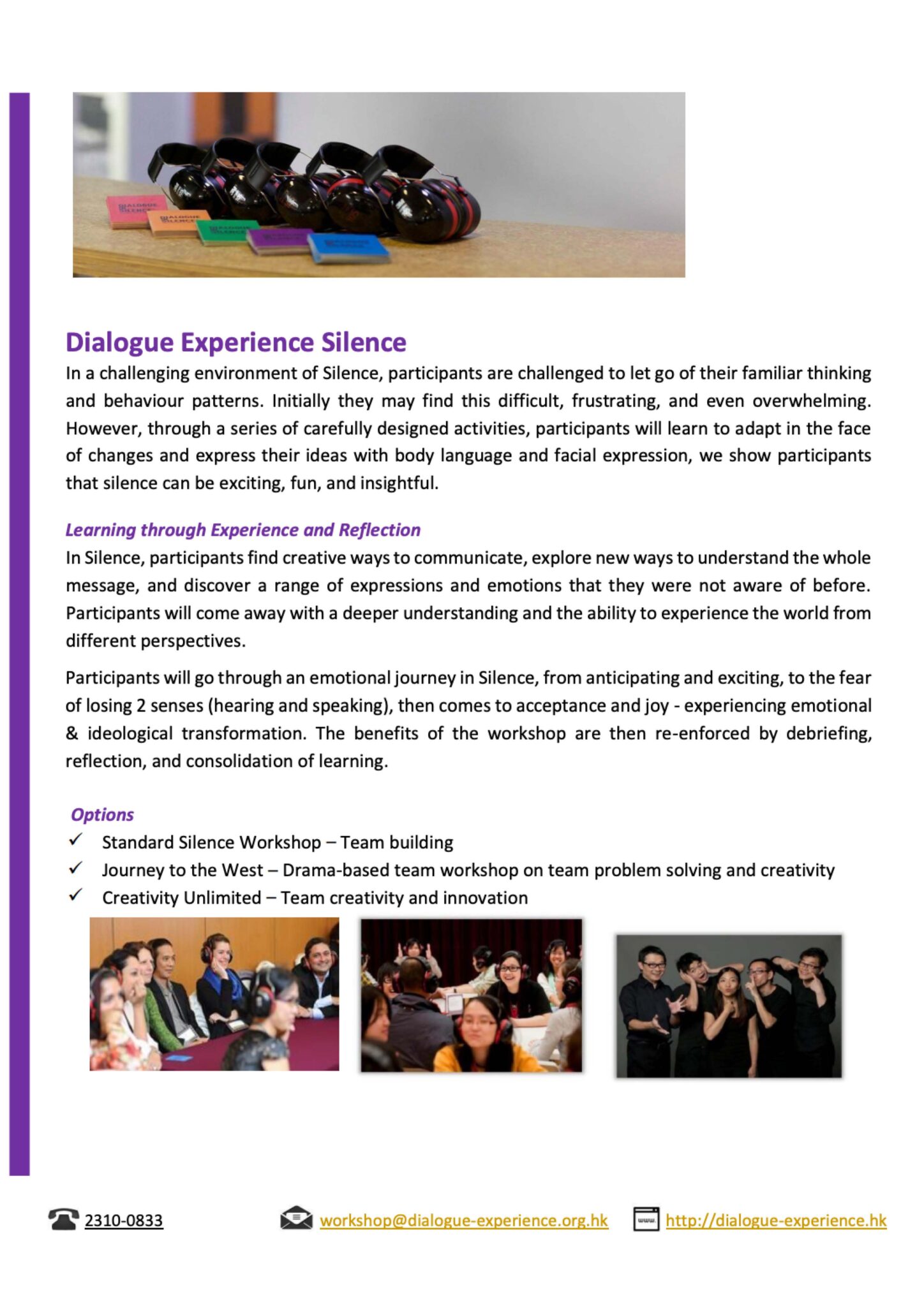 【OPEN FOR APPLICATION】Dialogue Experience Exclusive Silence Workshop ...